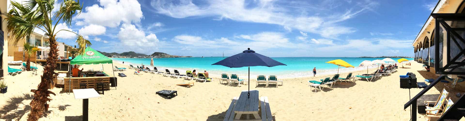 The Boon Beach Bar in Simpson Bay on St. Maarten Island in the Caribbean